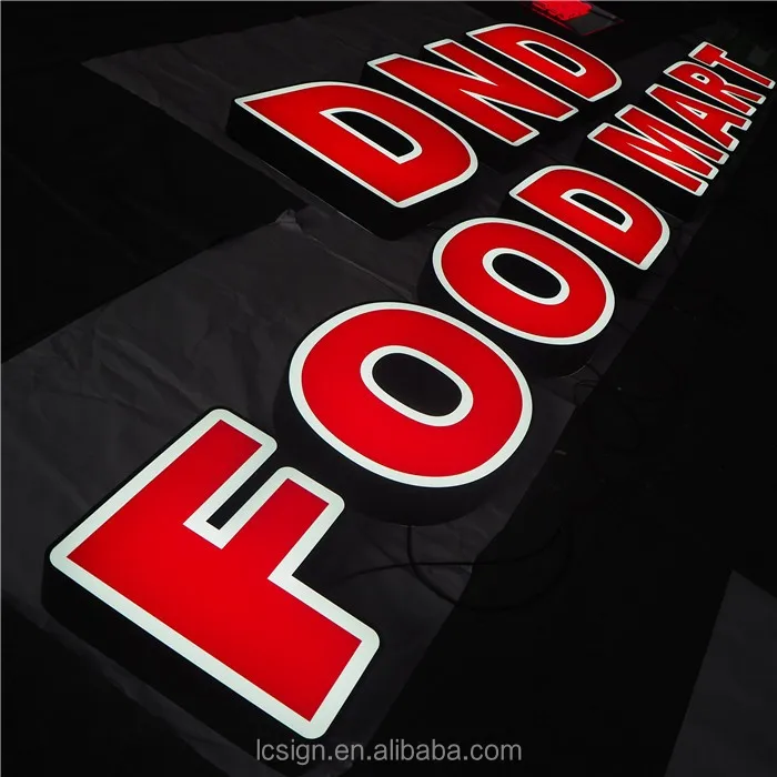 Illuminated Sign Alphabet Slide Letters Backlit Channel