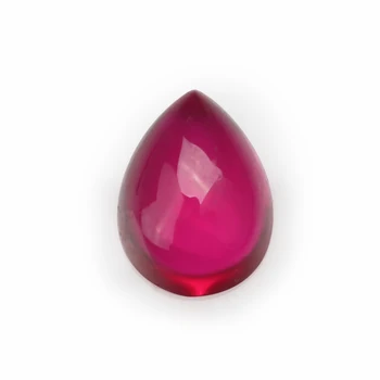 Pear Shape Red Cabochon Synthetic Ruby Corundum - Buy Cabochon ...