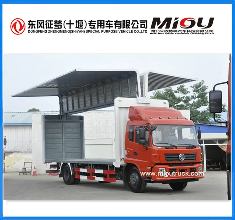 Dongfeng 4X2 Truck Wing Box 180 Hp 10ton Open Wing Cargo Van Truck