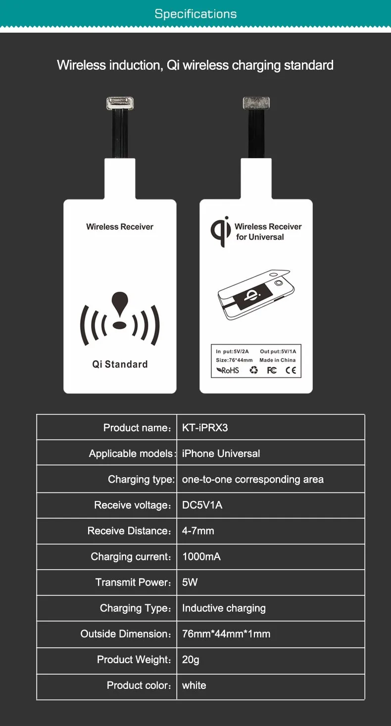 2024 New Qi Wireless Charging Receiver Module Charger Mat 5v 2a For ...