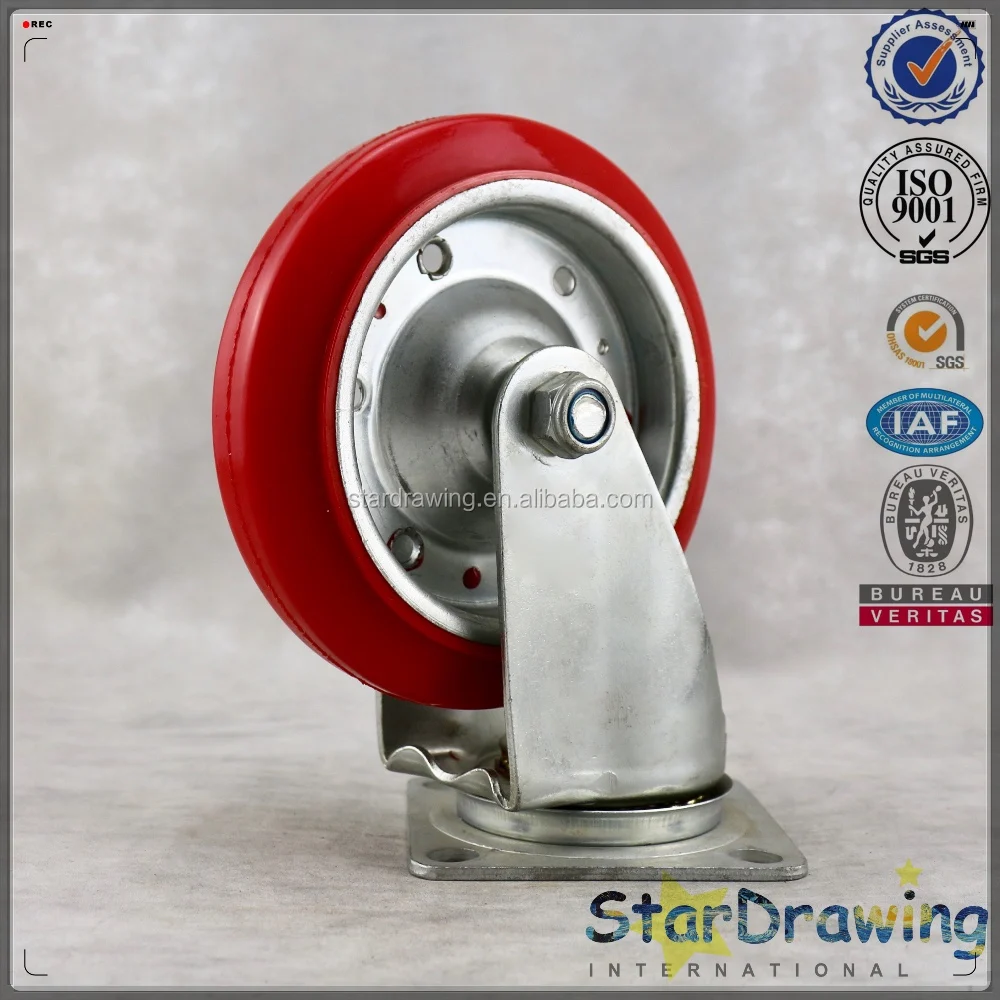 Ss 6 Inch Adjustable Caster Floor Lock With Brake Kick Bar Type - Buy ...