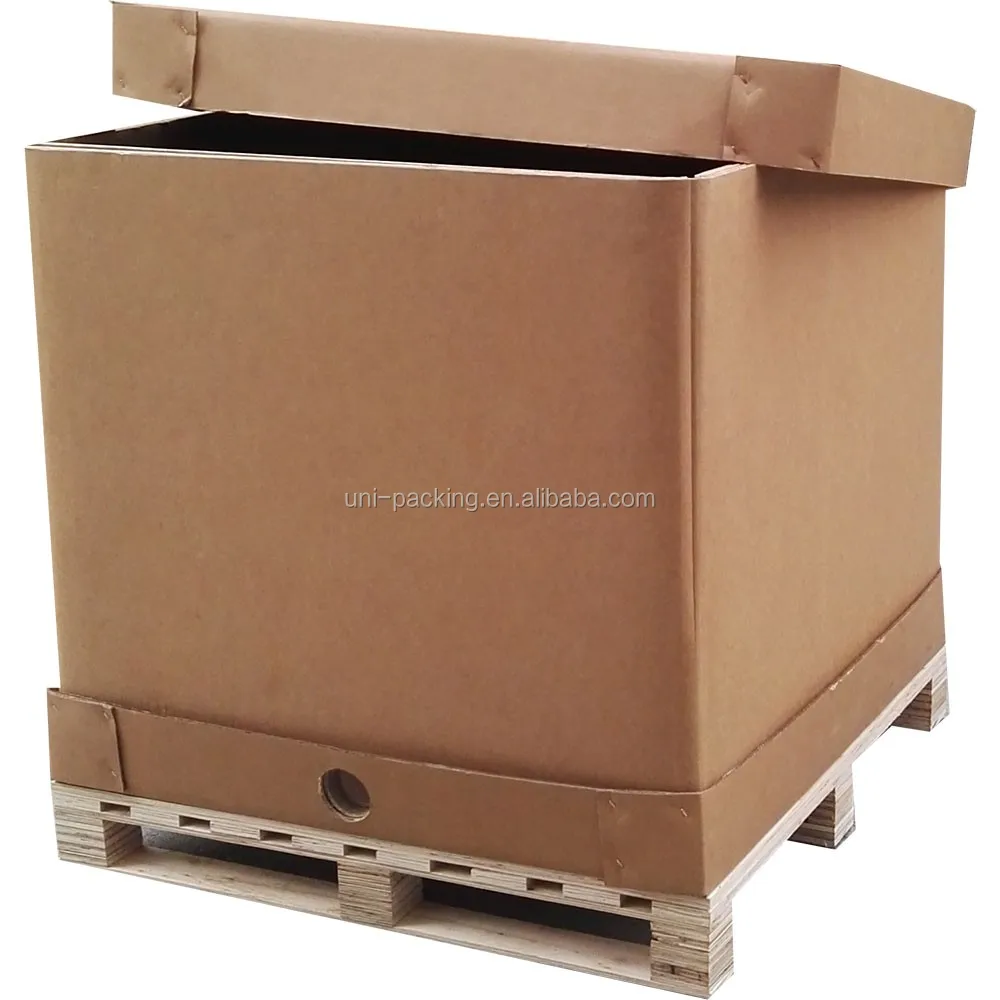 1000L Corrugated IBC Paper Tank with Liner for Orange Oil Packaging