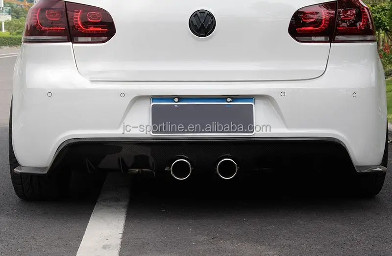 MK6 Carbon Fiber Rear Diffuser Lip Kits for Volkswagen Golf VI