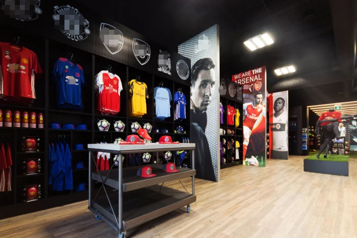 Custom Professional Football Boots Jersey Retail Display Football Store ...