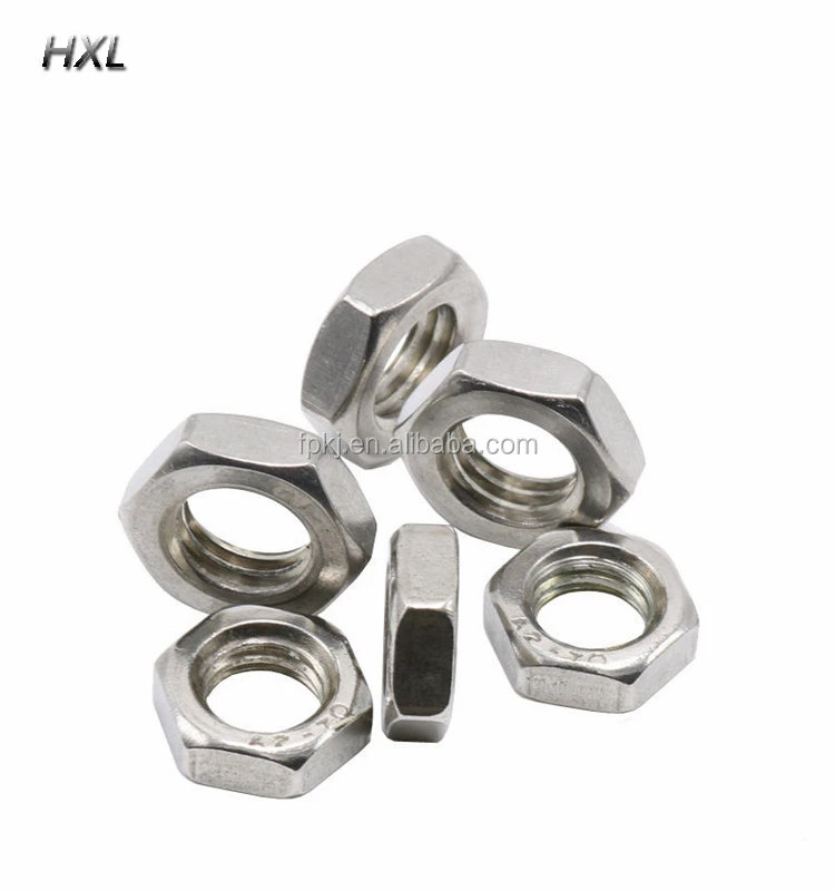 Din 439 A2 Polished Stainless Steel Hex Nut Thin Nut With Chamfer - Buy ...