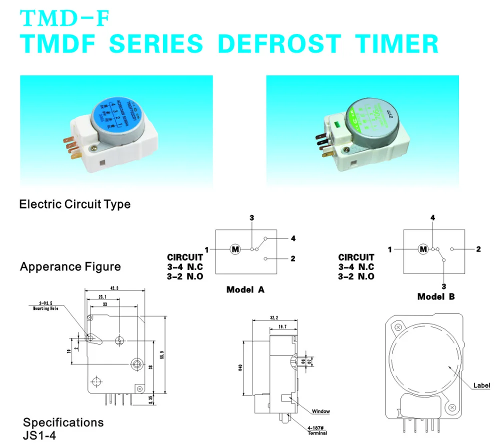 Ac200/240v 50/60hz Universal Mechanical Defrost Timer No Frost Timer ...