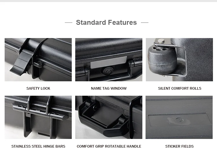 Wholesale Extra Long Case Waterproof Plastic Hard Case with Custom Foam