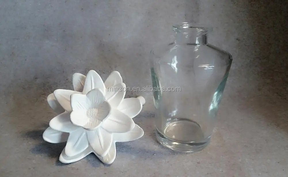 Ceramic Flower Glass Bottle Aroma Diffuser Ceramic Diffuser Ceramic ...