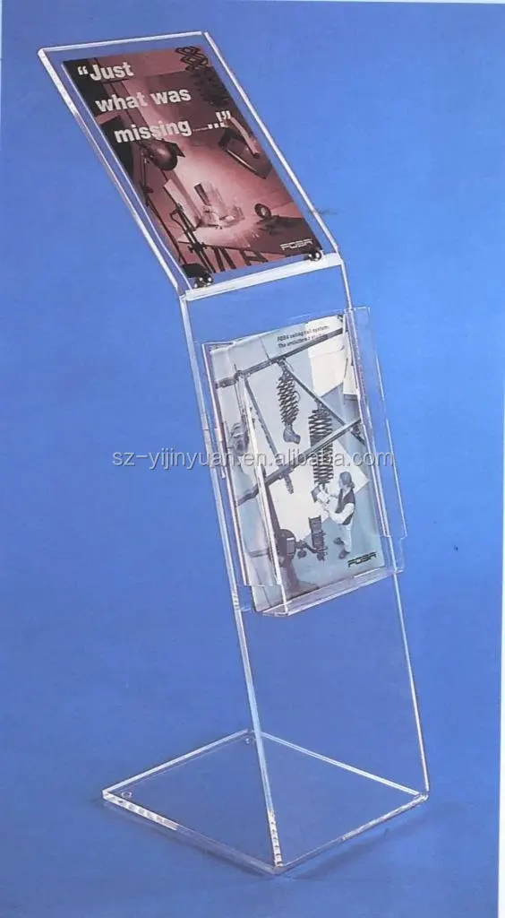 Acrylic Magazine Holder - Durable Trade Show Display Rack