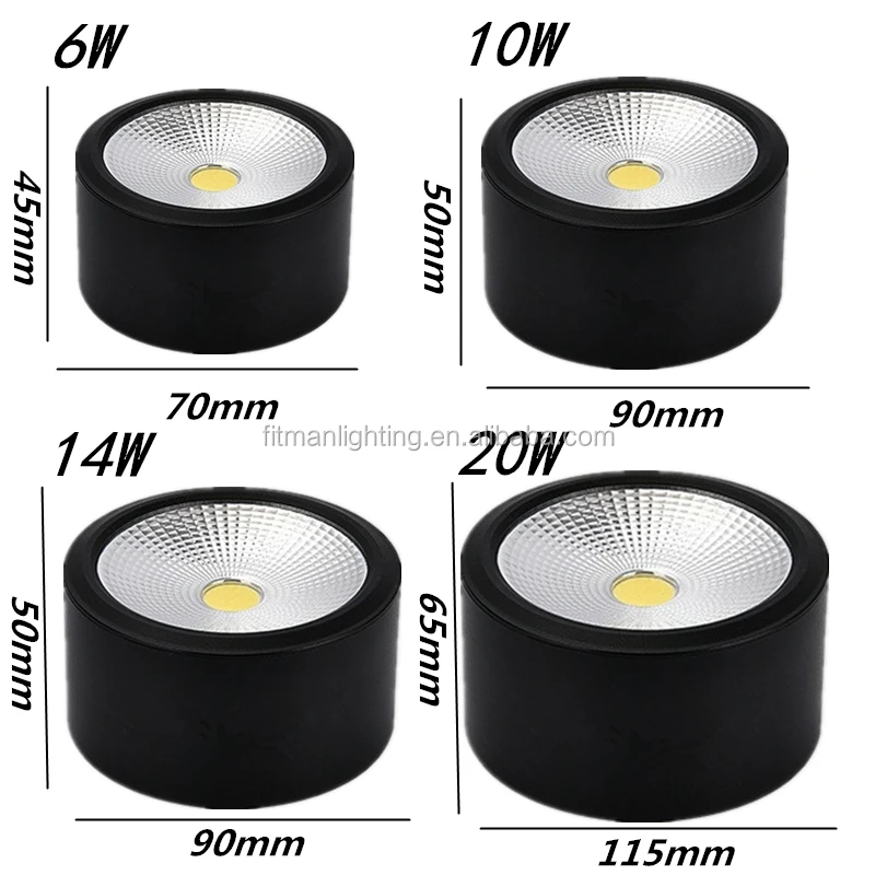 Innovalight 5 W/7 W Cob Negro Cilindro Forma Superficie Montada Led ...