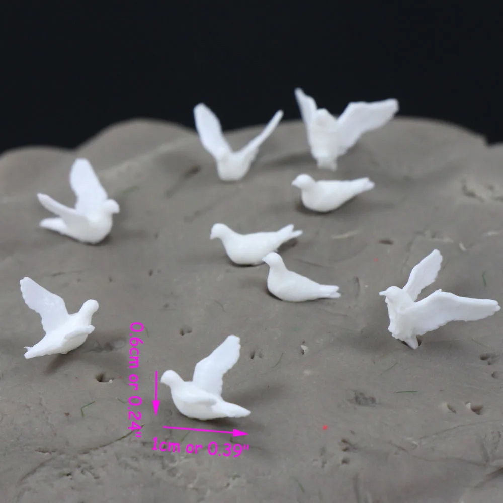 Plastic Birds Small Figure Toy Pigeon Dove Bird Of Peace 1/75 - Buy ...