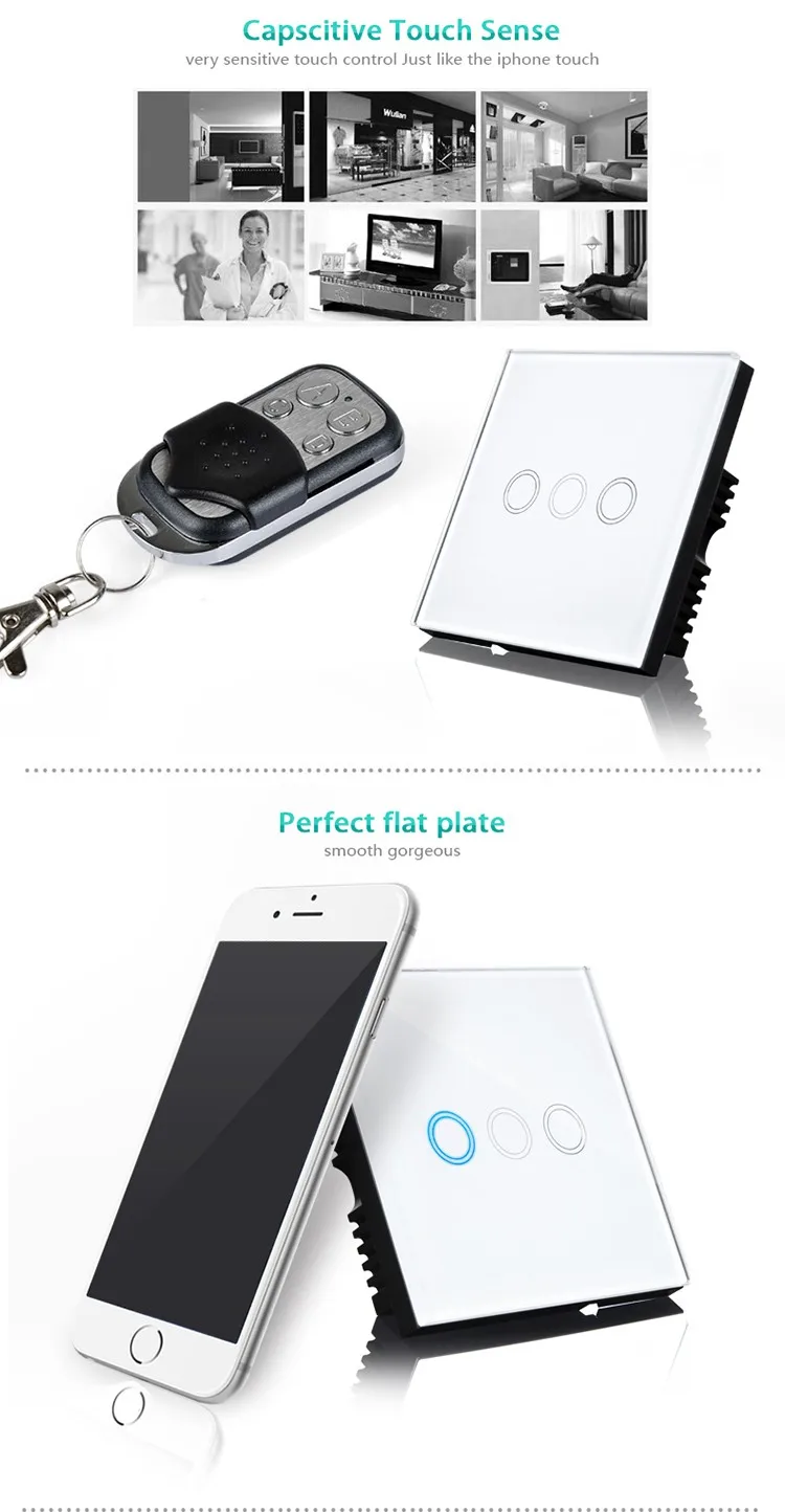 Uemon Smart Home 2 Gang 1 Way Wall Switch Manufacturer Us/uk/eu Smart ...