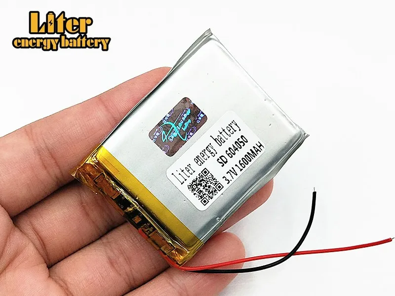 Rechargeable 3.7v Li Polymer Battery 1600mah 604050 Battery For Digital ...