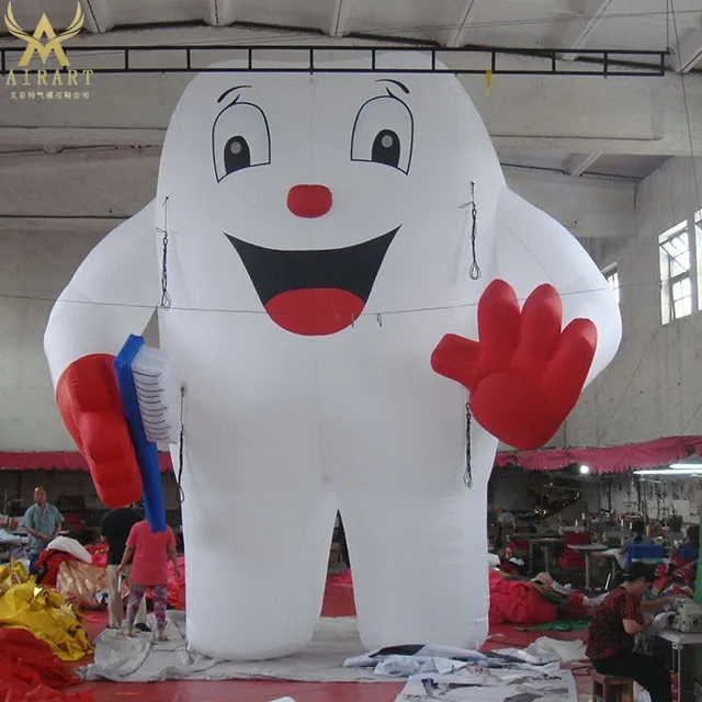 Cute Toothpaste Advertising Inflatable Tooth Large Teeth Inflatable ...