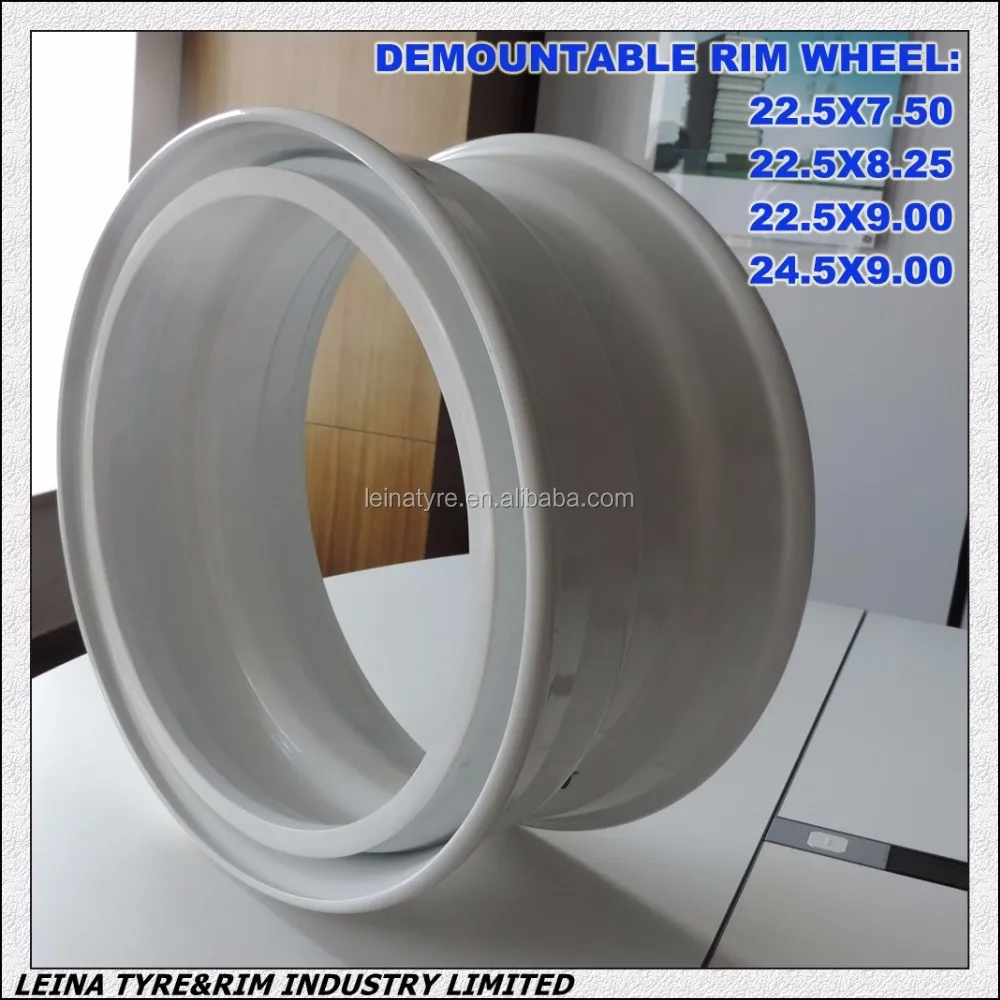 Tubeless Truck Steel Demountable Rim Wheel 22.5*9.00