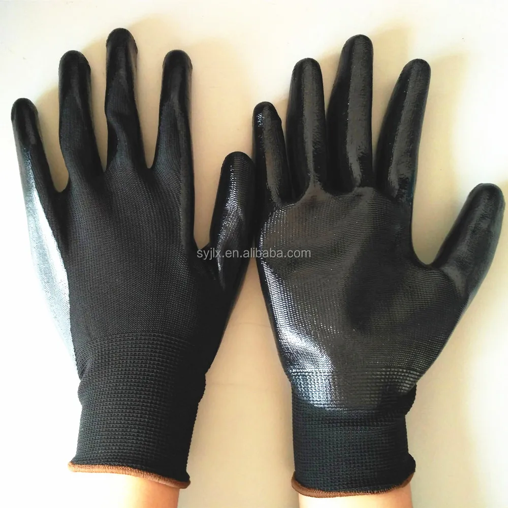 SRSAFETY 4121X 15 Gauge Nitrile Dots Hyflex Working Gloves Industrial ...