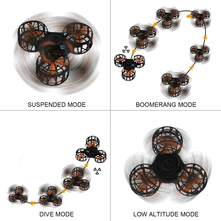 2018 New Hot Fidget Flying Spinner Chargeable Fly Back Finger Dice Anti ...