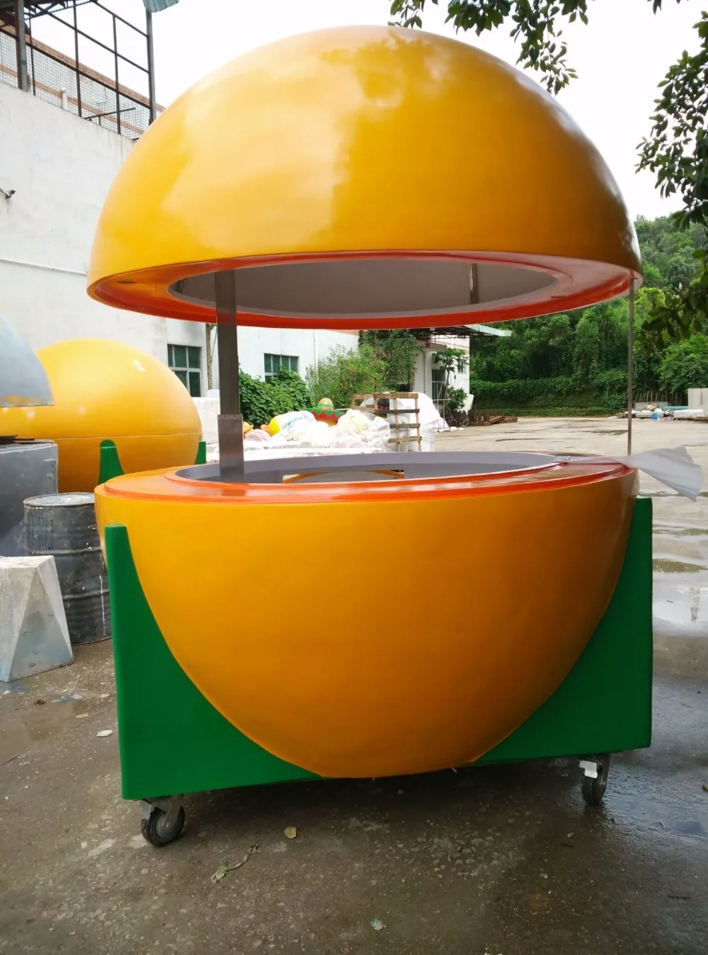 Outdoor Fiberglass Buffet Orange Kiosk FRP Food Kiosk, View FRP Food ...