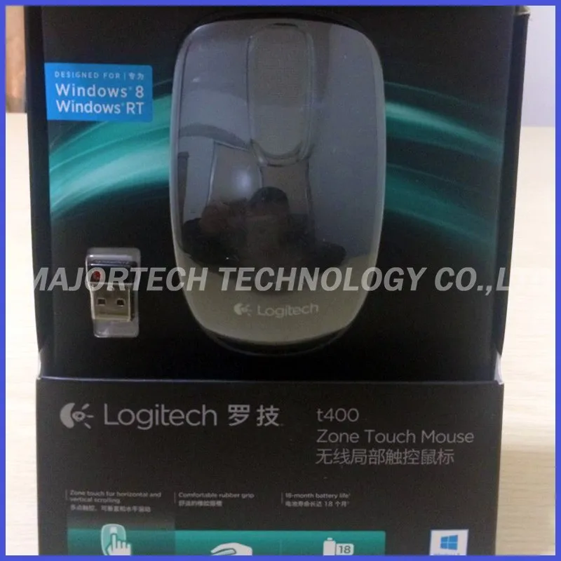 Logitech Zone Touch Mouse T400 - Wireless Ergonomic Mouse
