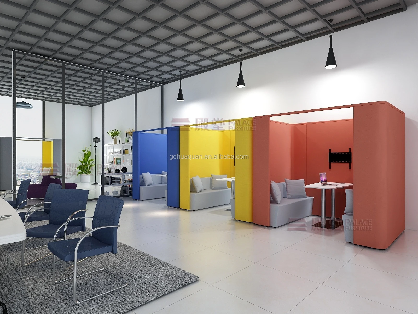 Morden High Back Booth Privacy Sofa Seating for Offices