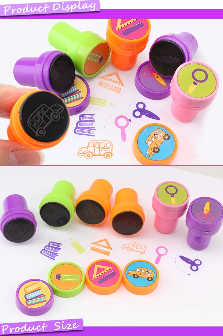 Customized Logo High Quality Plastic Self Inking Stamp Toy Cute Stamper ...