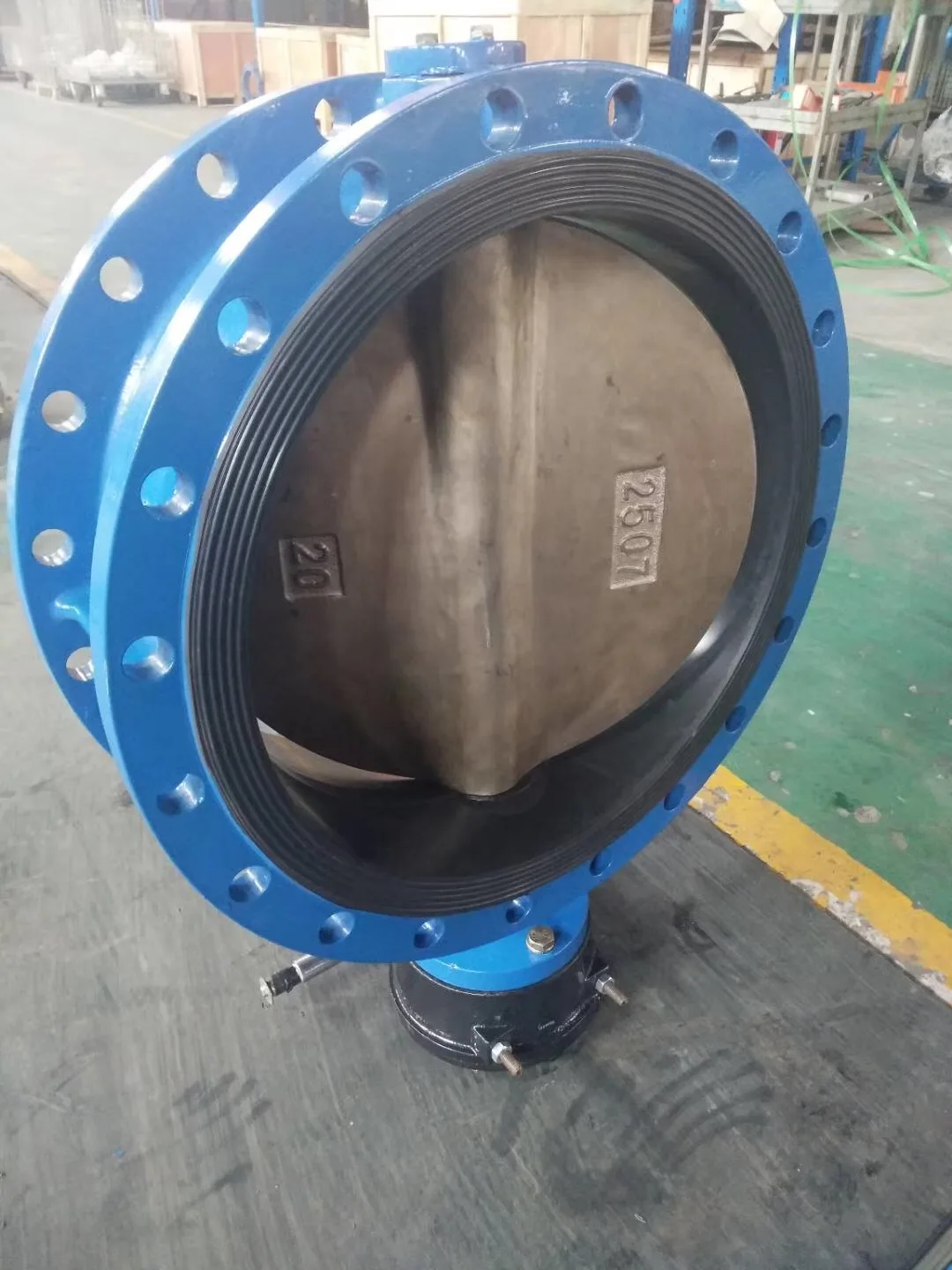 DN600 24 Inch Ductile Iron Motorized Double Flange Valve