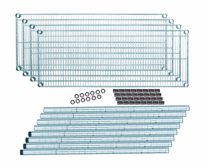 Movable Powder Coating Wire Rack 6-tier Shelf Adjustable Steel Wire ...