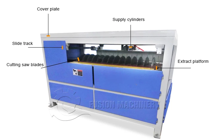 Multiple Saw Blades Wood Cutter - Efficient Pallet Cutting