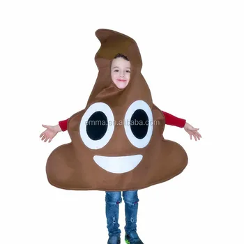 Poop Emoji Costume Carnival Party Funny Poop Emoticon Jumpsuit For ...