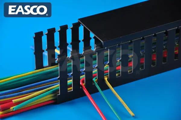 Pvc Wireway Narrow Slot Black Colour By Easco - Buy Pvc Wireway Narrow ...