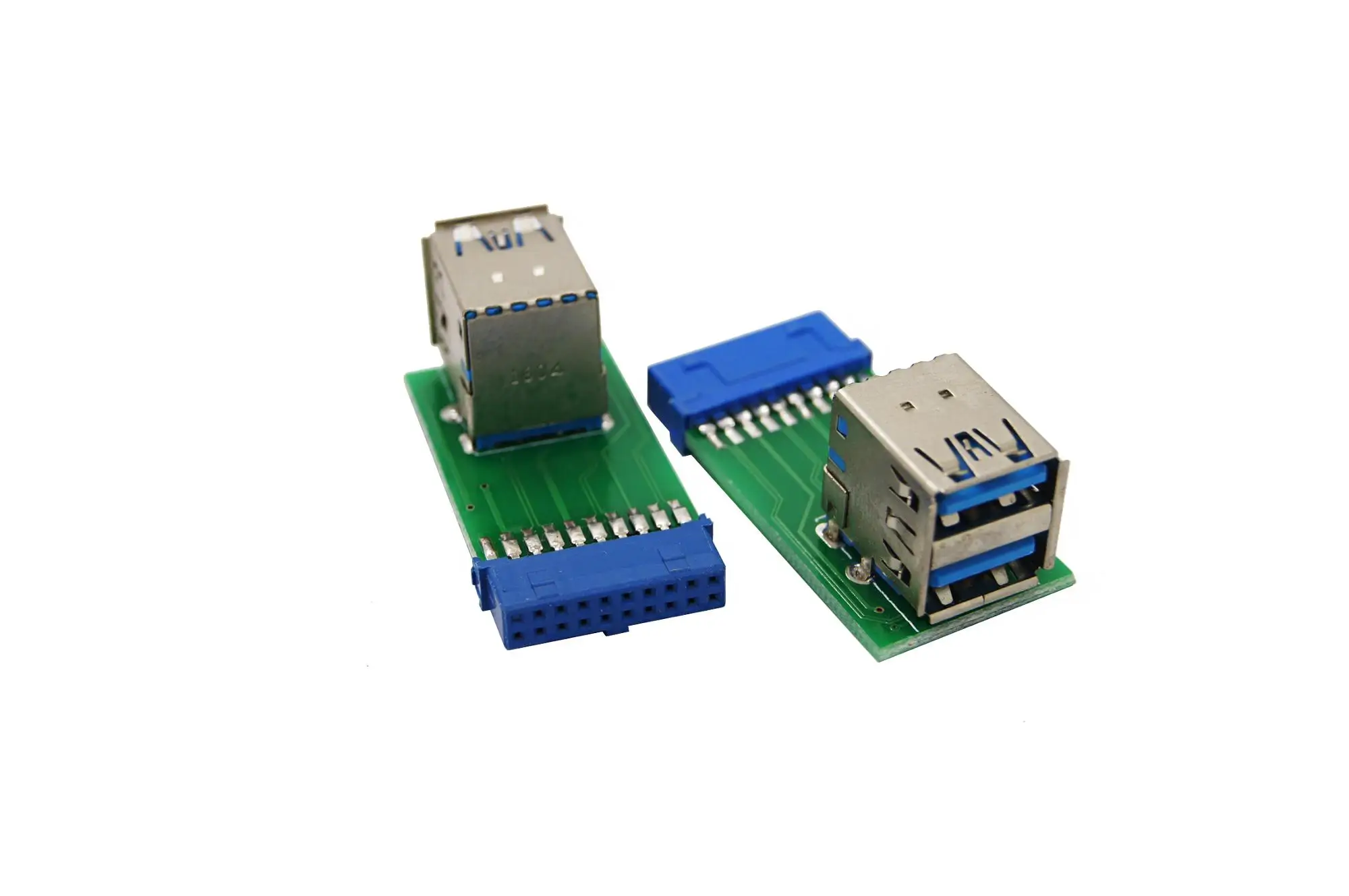 Vertical Usb 3.0 Adapter 20-pin Female Usb3.0 Motherboard 20pin To Dual ...