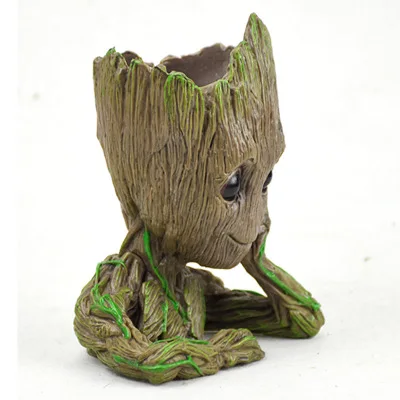 Hot Sale Baby Groot Resin Garden Flower Pot Groot Figurine Pen Pot ...