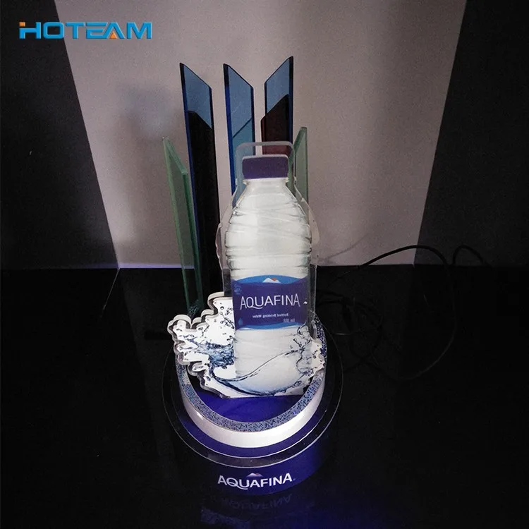 Europshop Custom Acrylic Wine Bottle Display Stands with LED