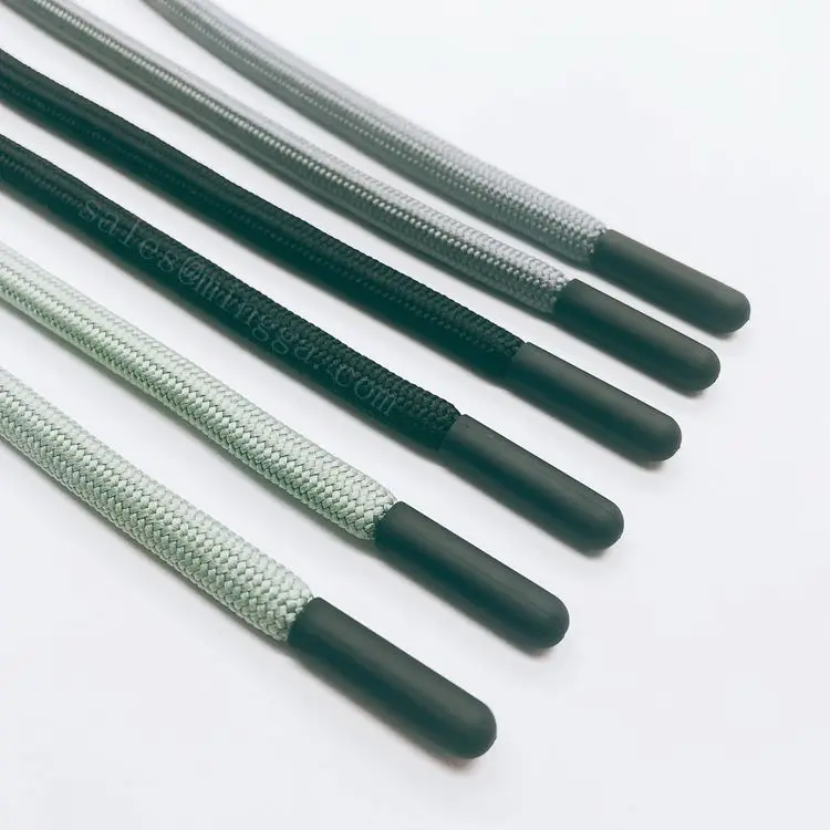 7mm Braided Polyester Draw Cord With Rubber Bullet Tips,Drawstring Cord ...
