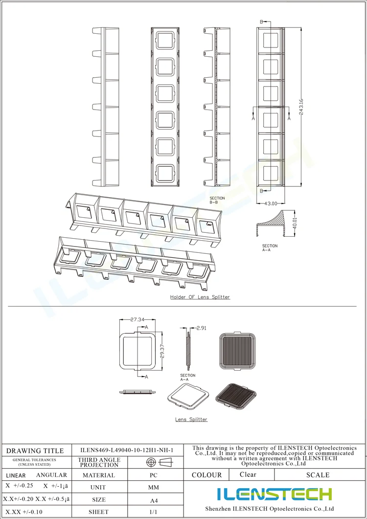 Ilenstech 10 Degree 3030 Smd Led Lens Strip Light 490mm Linear Lens ...