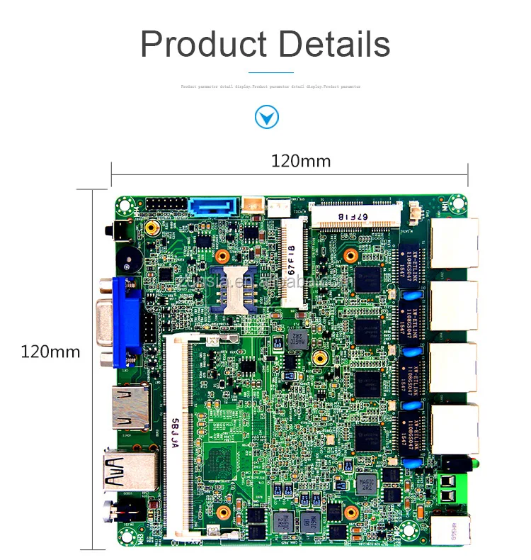 4 Ethernet Port Motherboard - J1900 Pfsense Security Mainboard