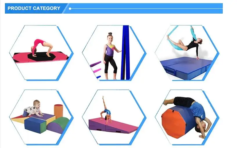 Used Folding Gym Exercise Octagonal Triangle Gymnastics Incline Wedge ...