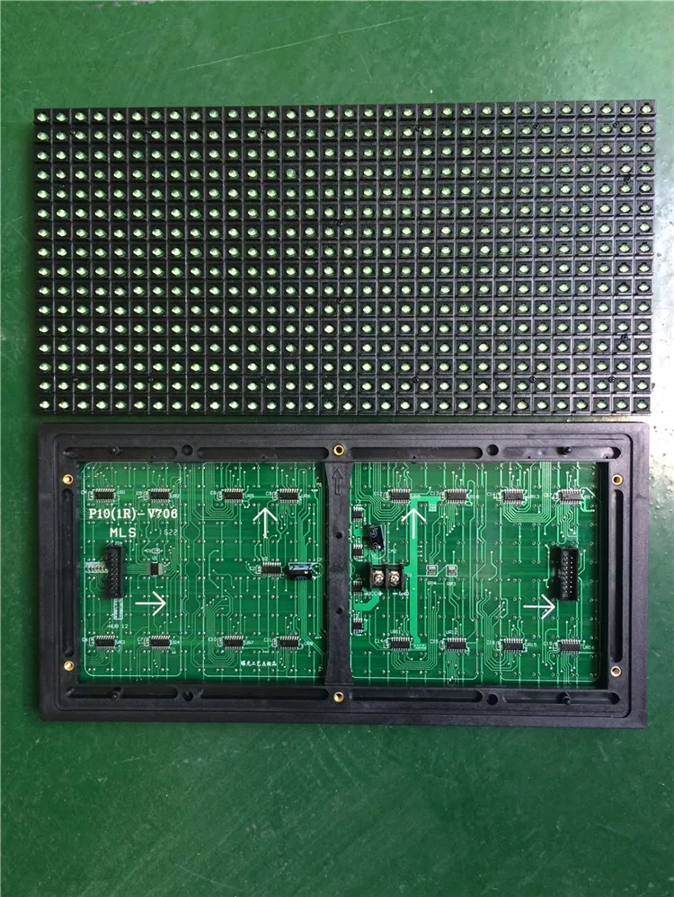 Single Color Red White Green Blue Yellow P10 Dip Module 32x16 Pixel ...