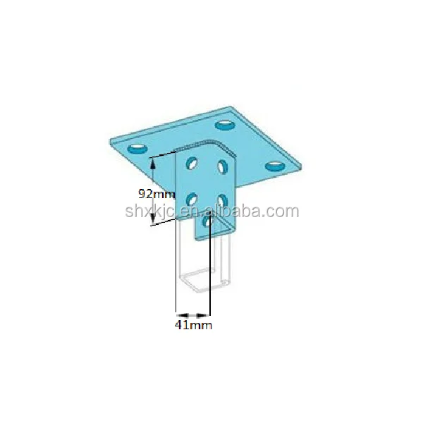 10 Hole Square Mount Post Base Strut Mount For Single Strut Channel ...