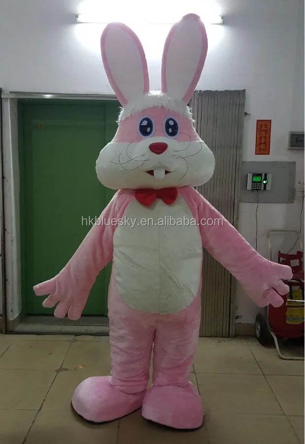 Pink Bunny Mascot Costume Custom Adult Size Pink Rabbit Mascot For Sale ...