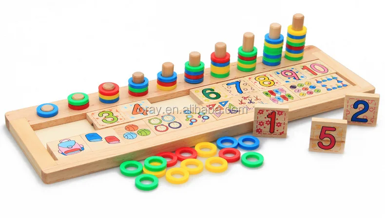 Wooden Toys Abacus Kids Montessori Education Baby Mathematics Wooden ...