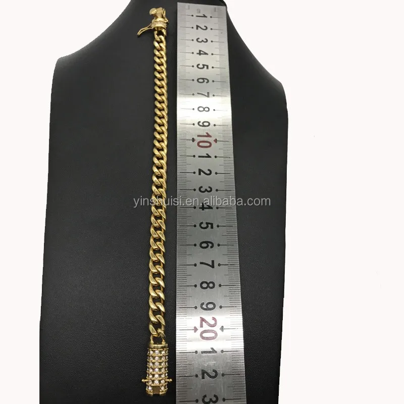 New Bracelet Hand Chain For Men 18k Cuban Gold Fashion Design 24k - Buy ...
