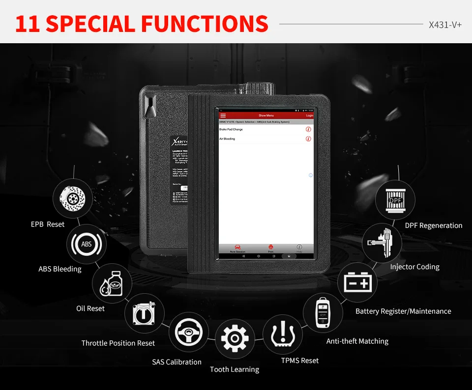 Obd2 Android Tablet Scan Pad Launch X431 V Plus Car Full System ...