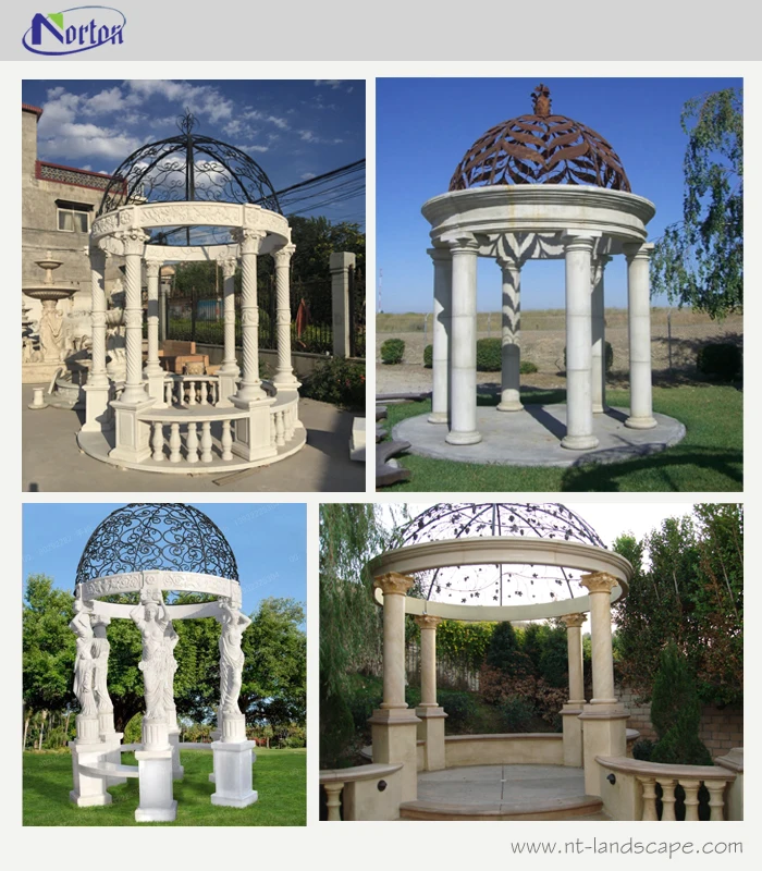 Hand Carved Square Decoration Stone Pavilion Ntwp-017y - Buy Stone ...