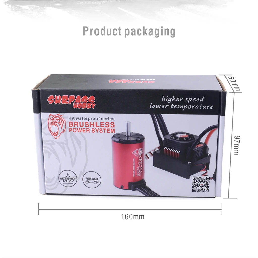 4076 Waterproof Brushless Motor 2800watts 150a Brushless Esc Small Dc ...