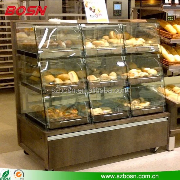 Clear Acrylic Bakery Box Lucite Perspex Bread Cabinet Counter Display ...