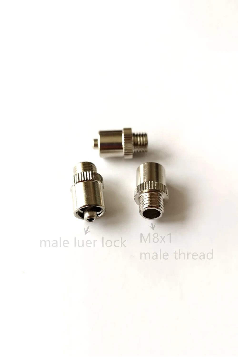 Metal Luer Lock Connectors M5/m6/m8(m8x1.25)/m8x1 Male Thread To Male ...