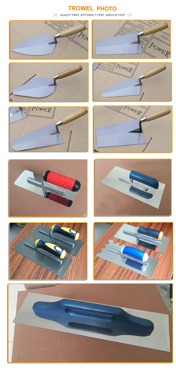 Plastering Trowel with Carbon Steel Blade Plastic Handle TROWEL ...