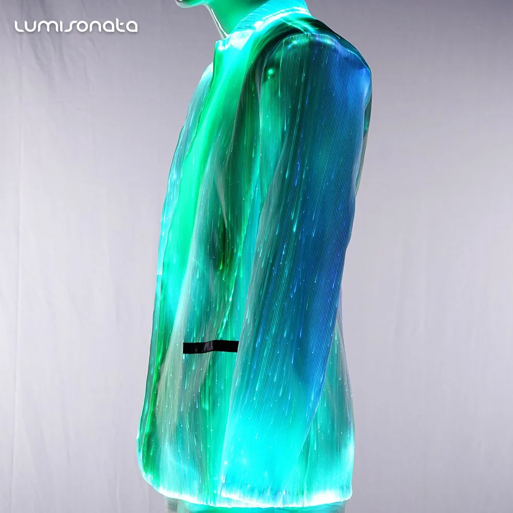 Led Light Jacket Evening Running Jacket Rave Party Wear Glow Jacket For ...