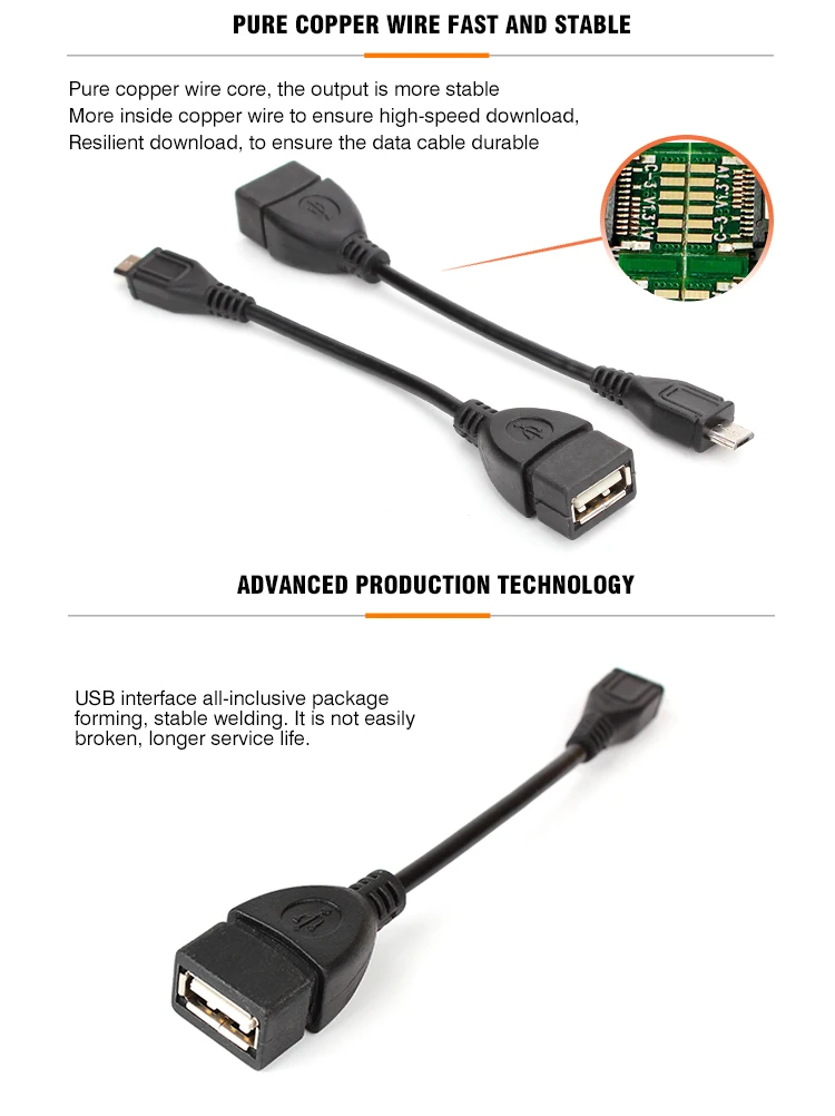 High Quality Usb Otg Cable Android Micro Usb Data Cable Or Type-c ...